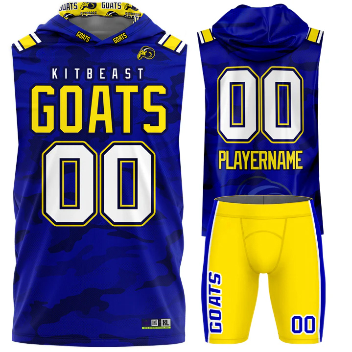 Goats Hooded Compression 7v7 Custom Flag Football Uniforms – Shark ...